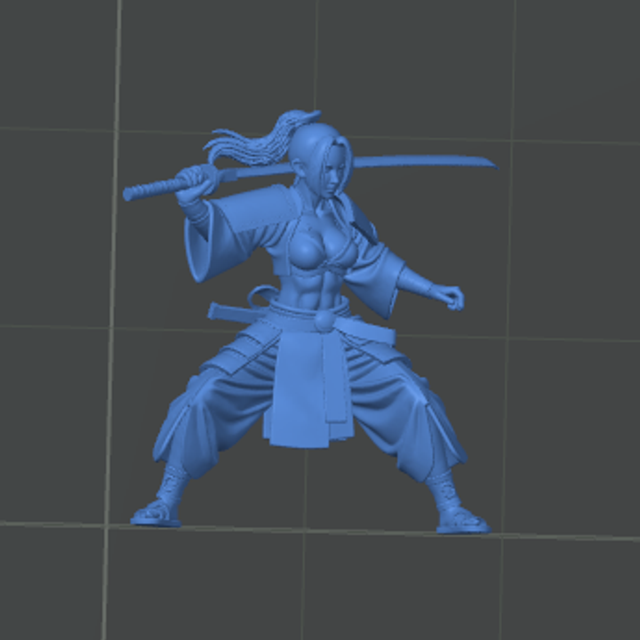 3D Printable Samurai babe 1 by Evil painter Studios